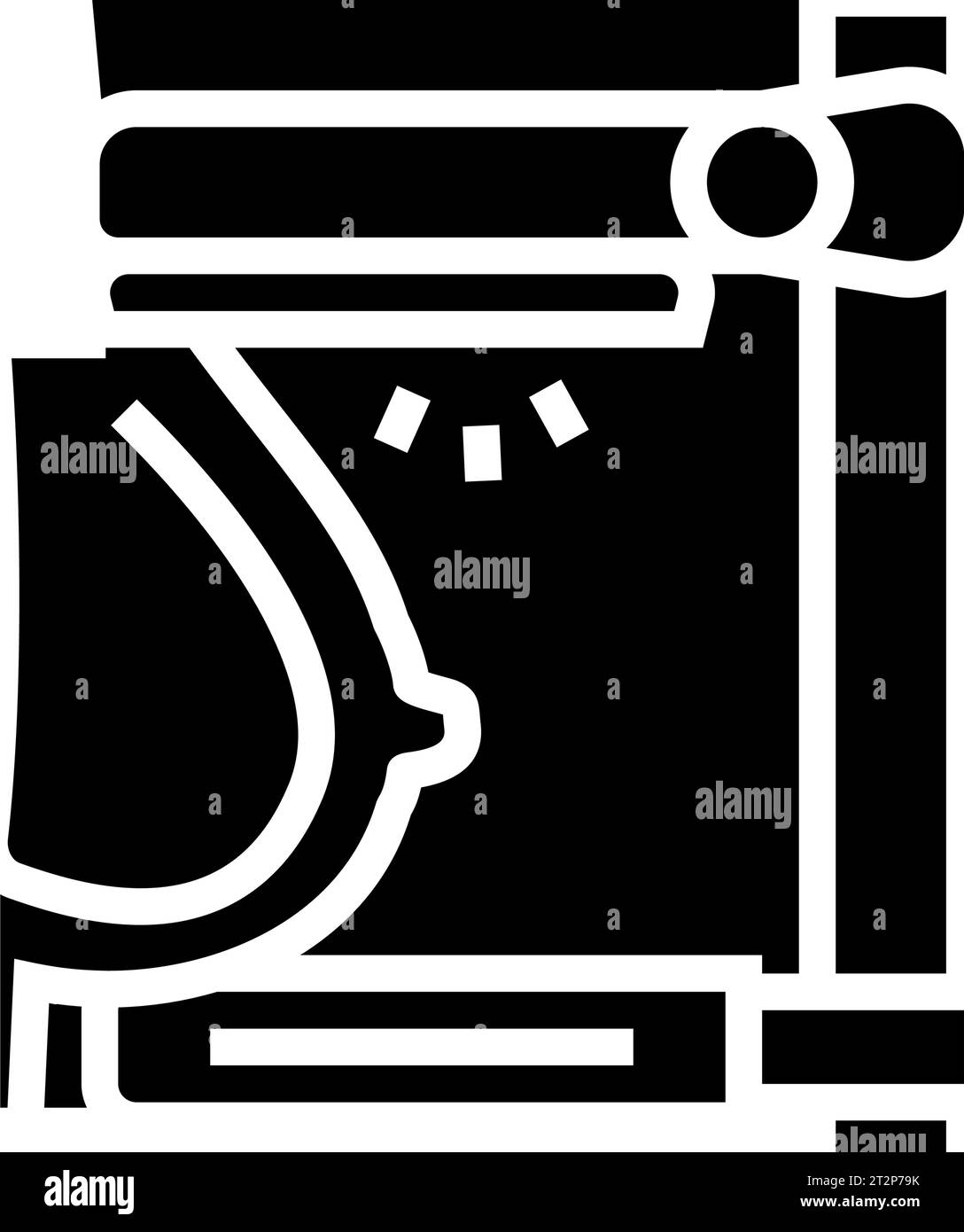 mammogram gynecologist glyph icon vector illustration Stock Vector ...