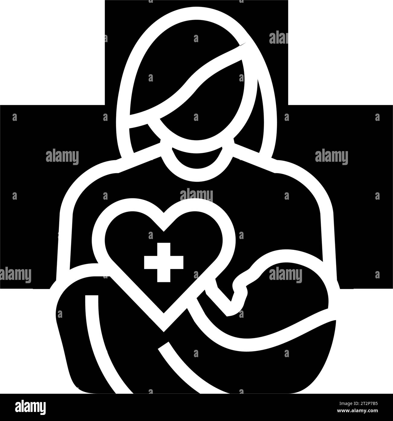 postpartum care gynecologist glyph icon vector illustration Stock ...