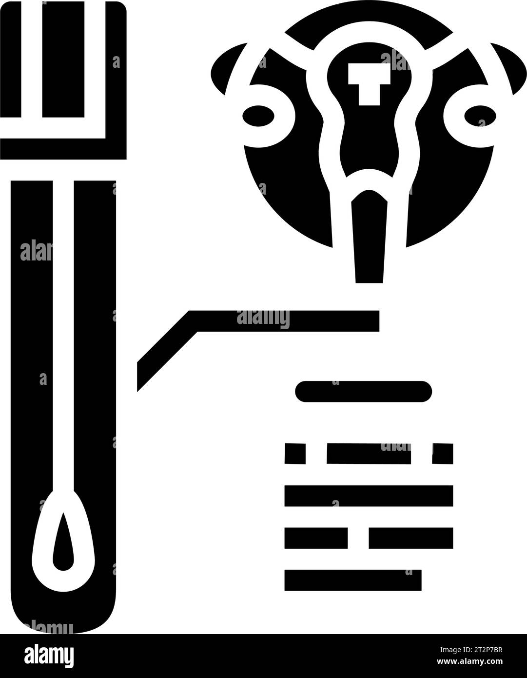 pap smear gynecologist glyph icon vector illustration Stock Vector ...