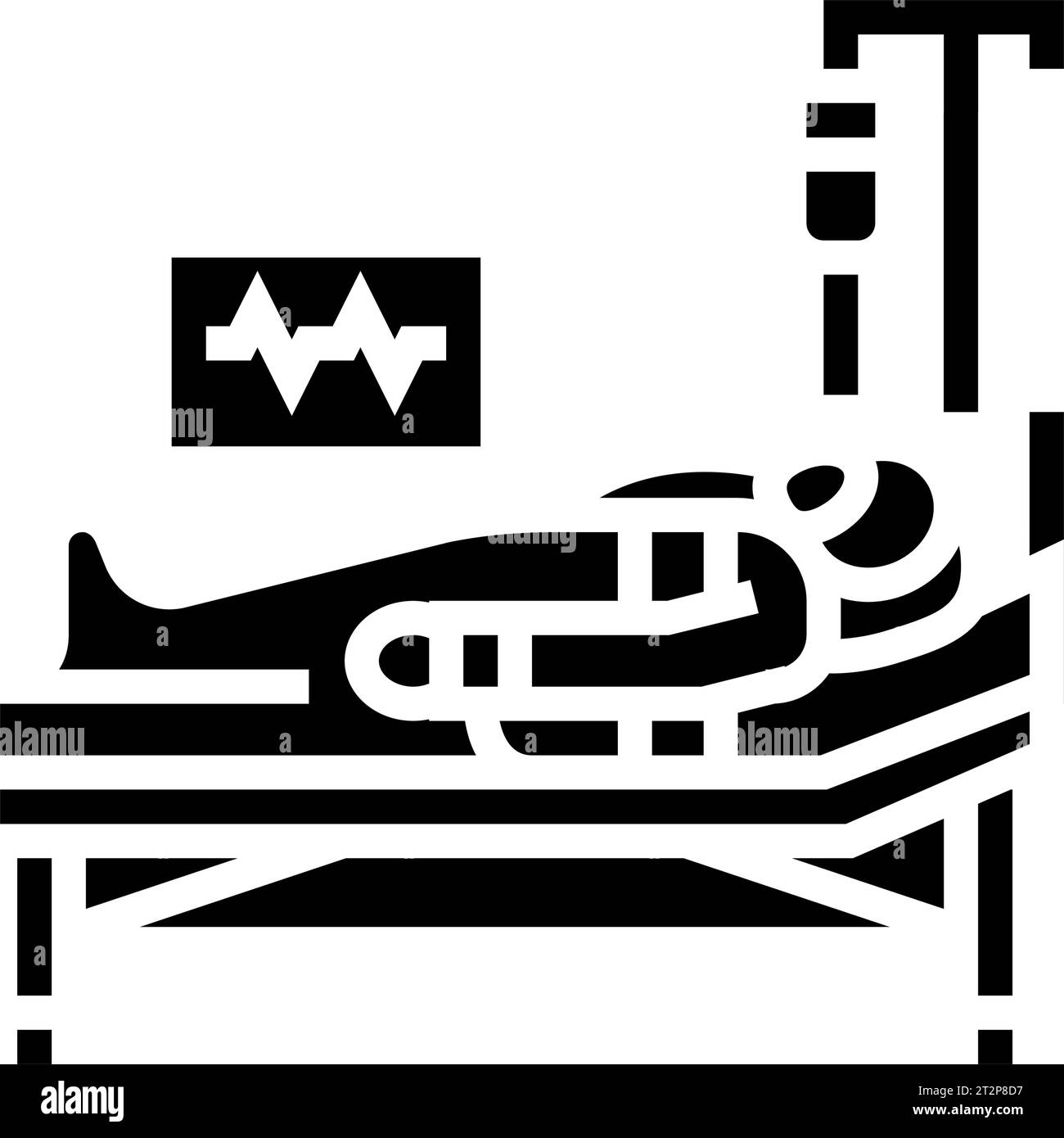 postoperative recovery glyph icon vector illustration Stock Vector ...