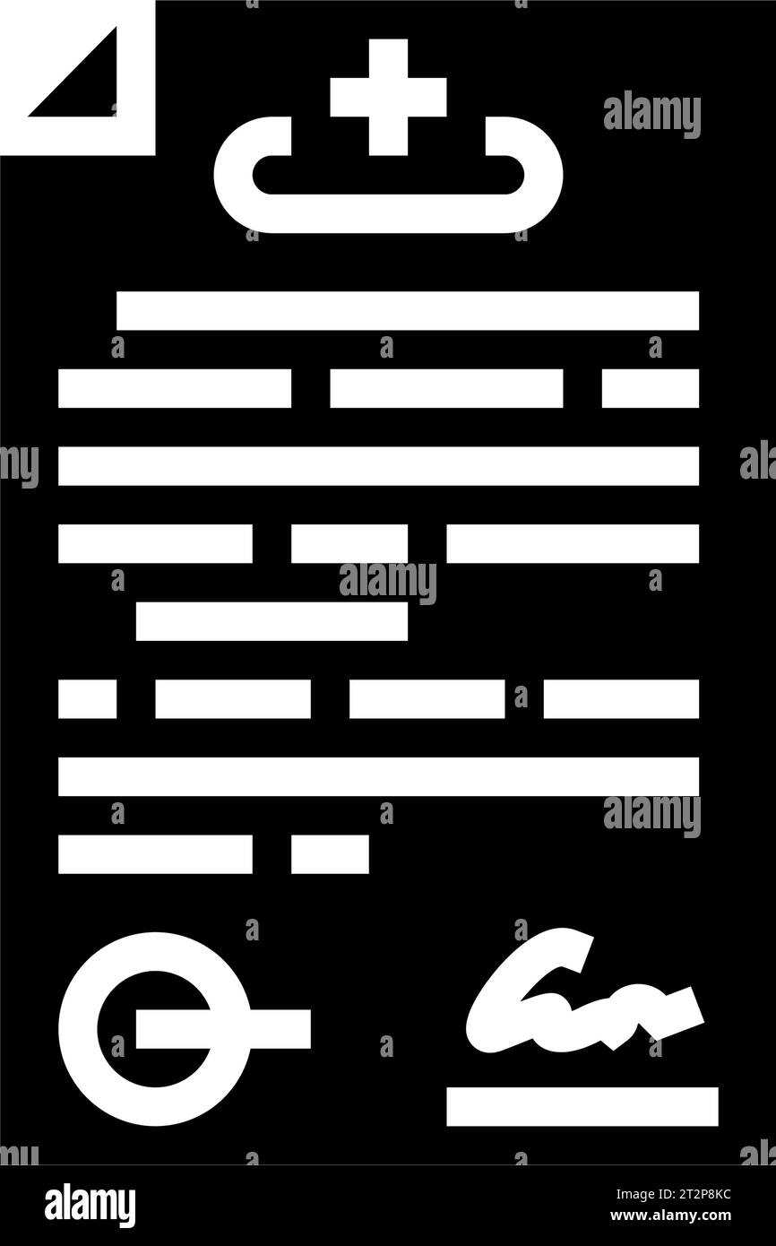 Patient Consent Surgeon Glyph Icon Vector Illustration Stock Vector Image And Art Alamy