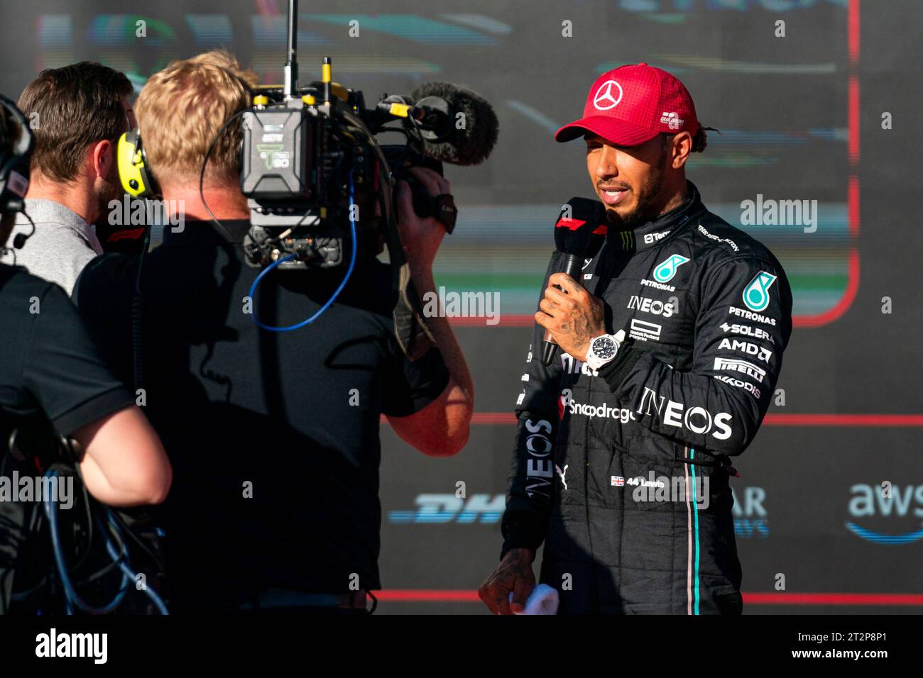 Austin, United States. 20th Oct, 2023. British Formula One driver Lewis ...