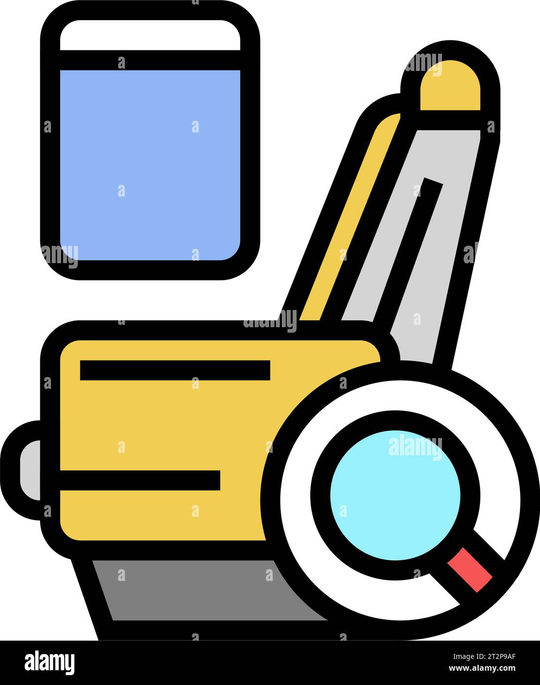 cabin interior check aircraft color icon vector illustration Stock ...