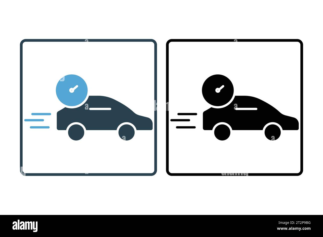 Car speed icon. car with speedometer. icon related to speed. suitable ...
