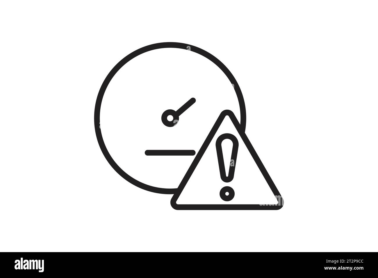 speed limit icon. speedometer with exclamation mark. icon related to ...