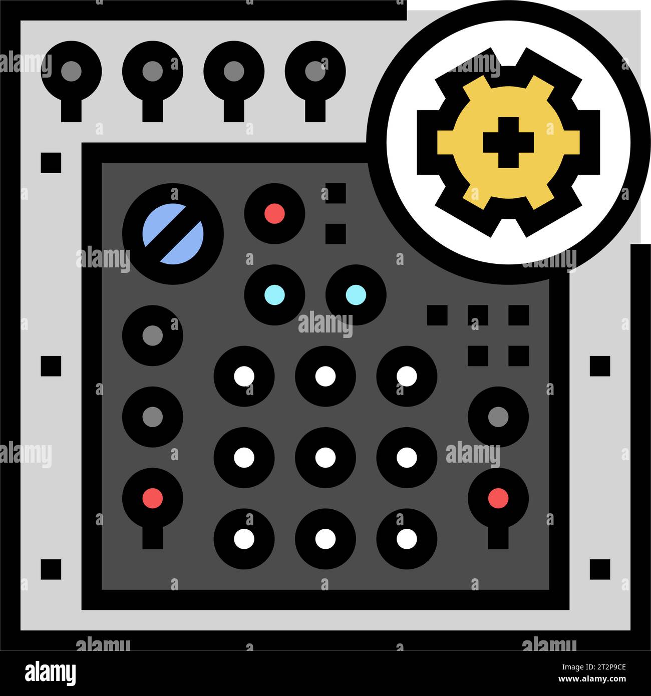 avionics testing aircraft color icon vector illustration Stock Vector ...