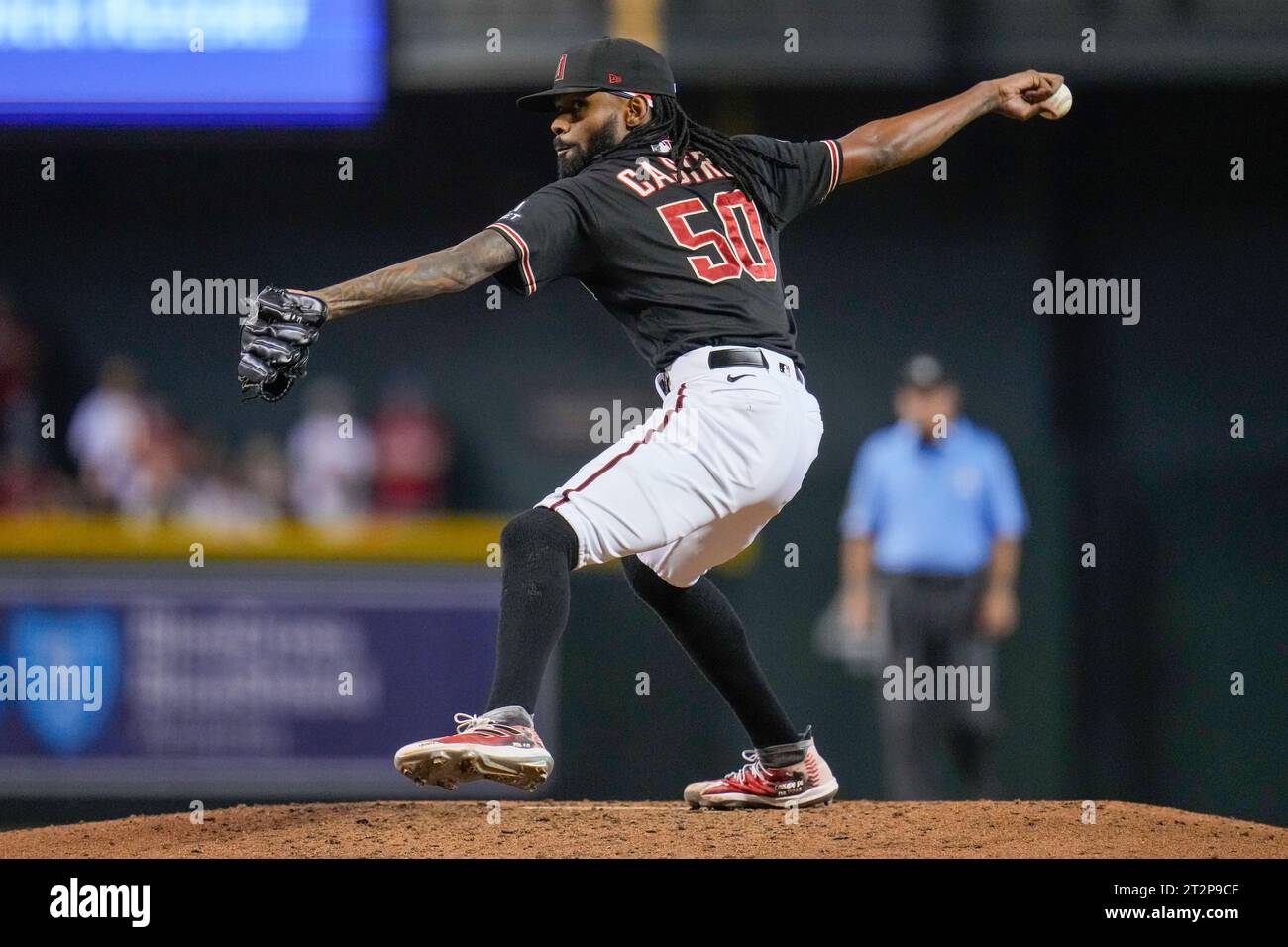Arizona Diamondbacks relief pitcher Miguel Castro throws against the Philadelphia Phillies ...