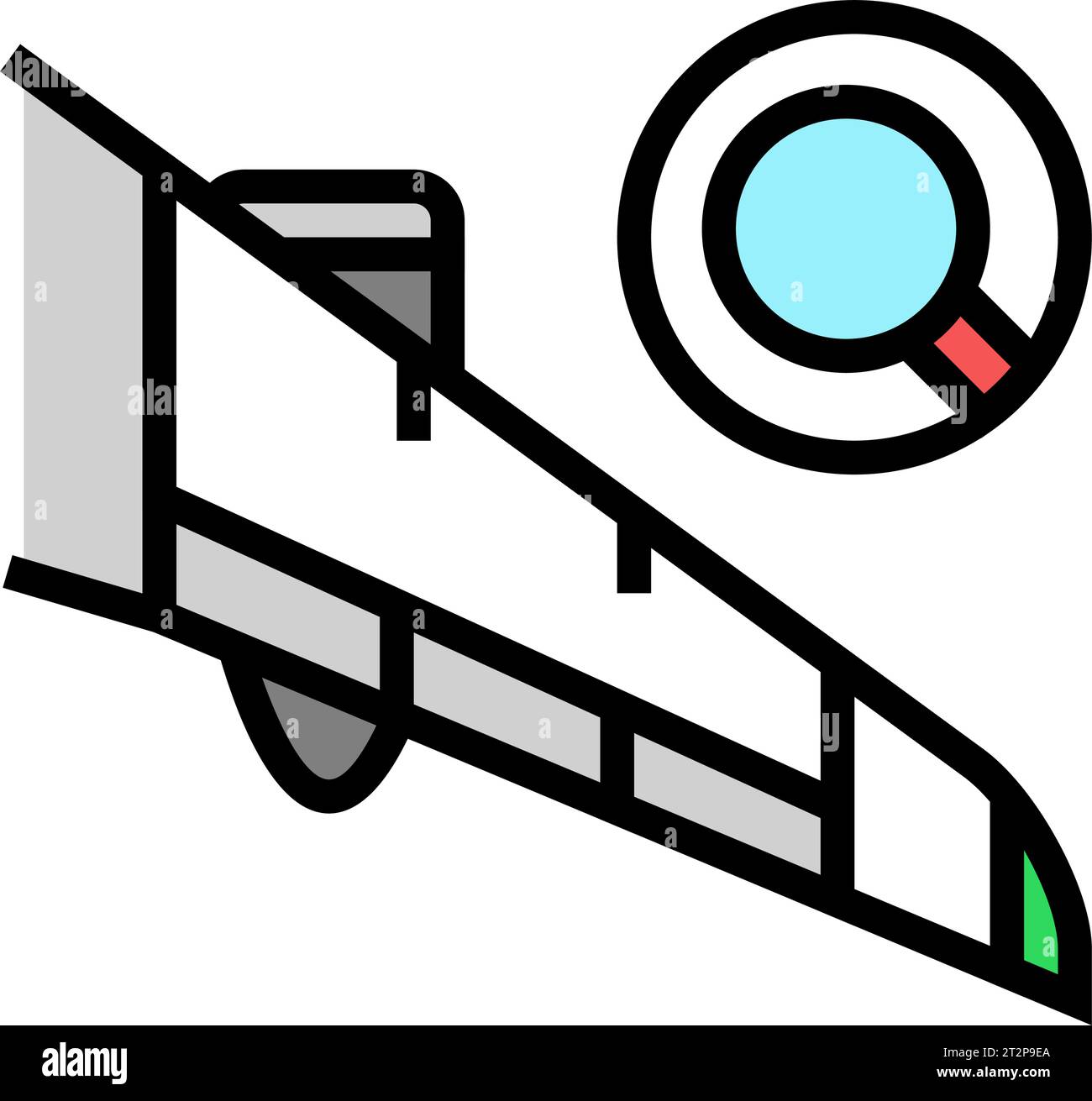 wing inspection aircraft color icon vector illustration Stock Vector ...