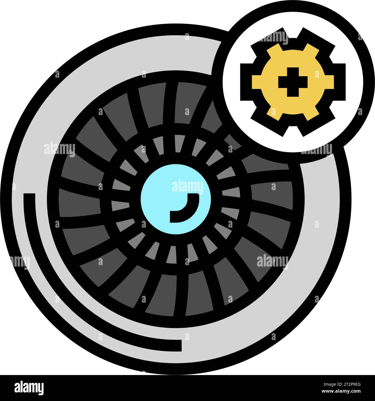 engine diagnostics aircraft color icon vector illustration Stock Vector ...