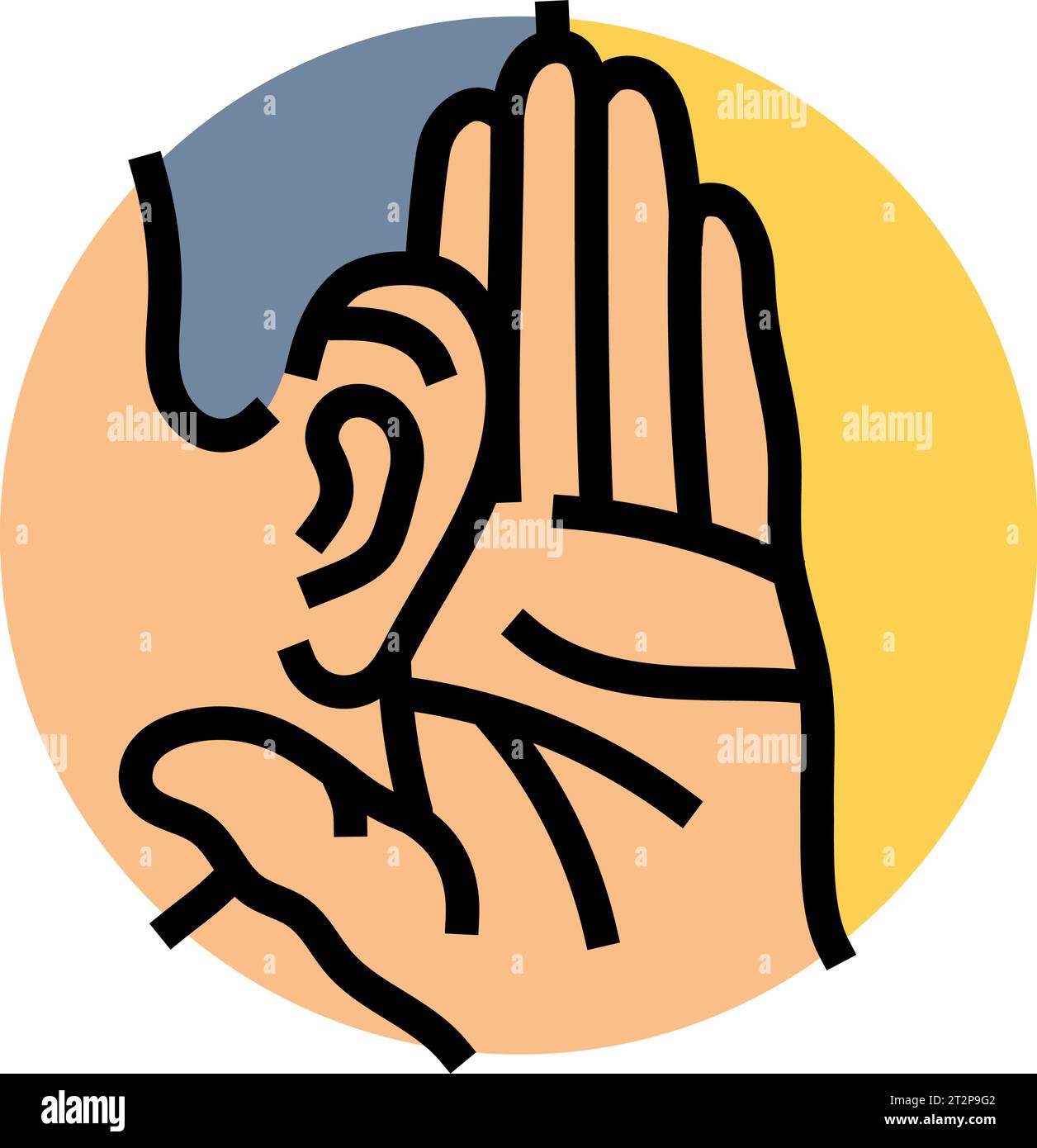 difficulty hearing disease symptom color icon vector illustration Stock ...
