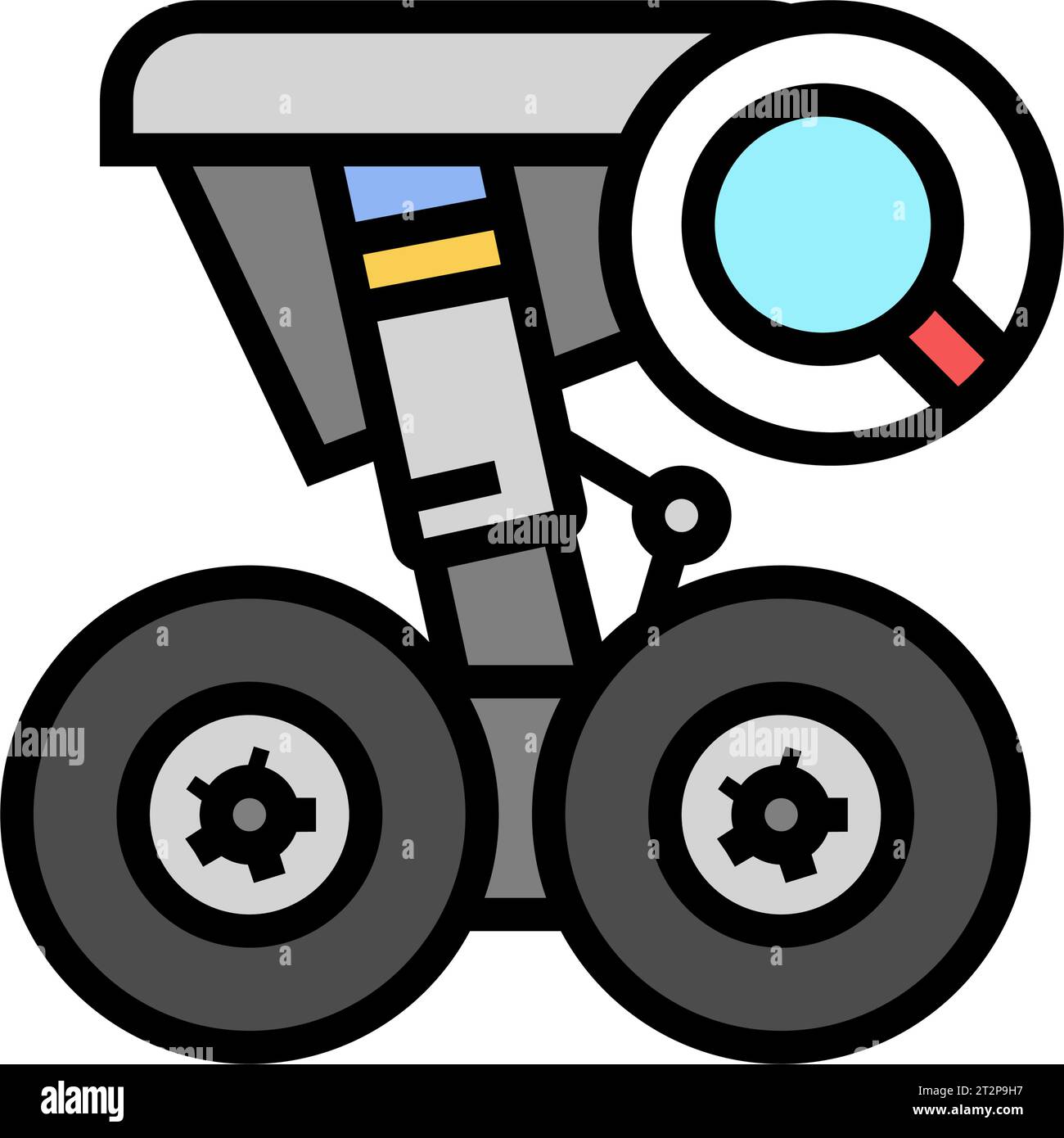 landing gear check aircraft color icon vector illustration Stock Vector ...