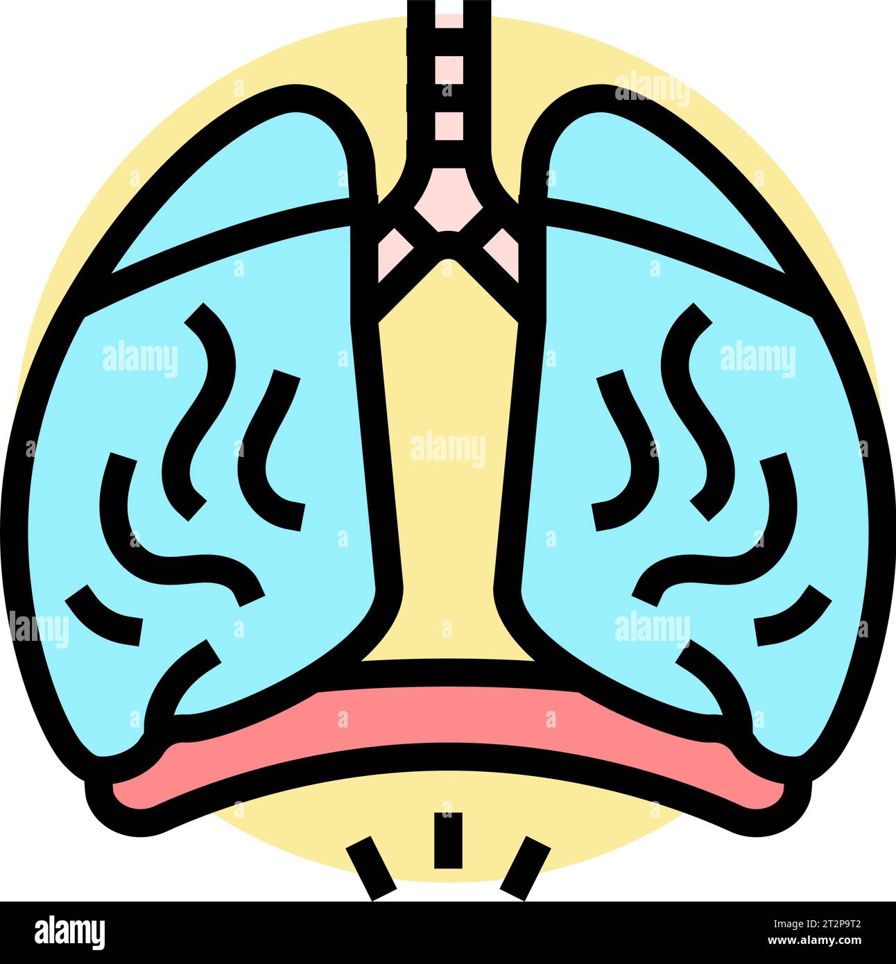 rapid breathing disease symptom color icon vector illustration Stock ...