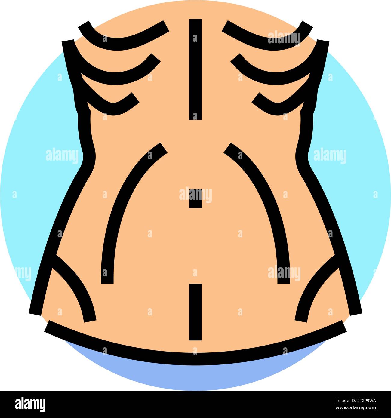 sudden weight loss disease symptom color icon vector illustration Stock ...