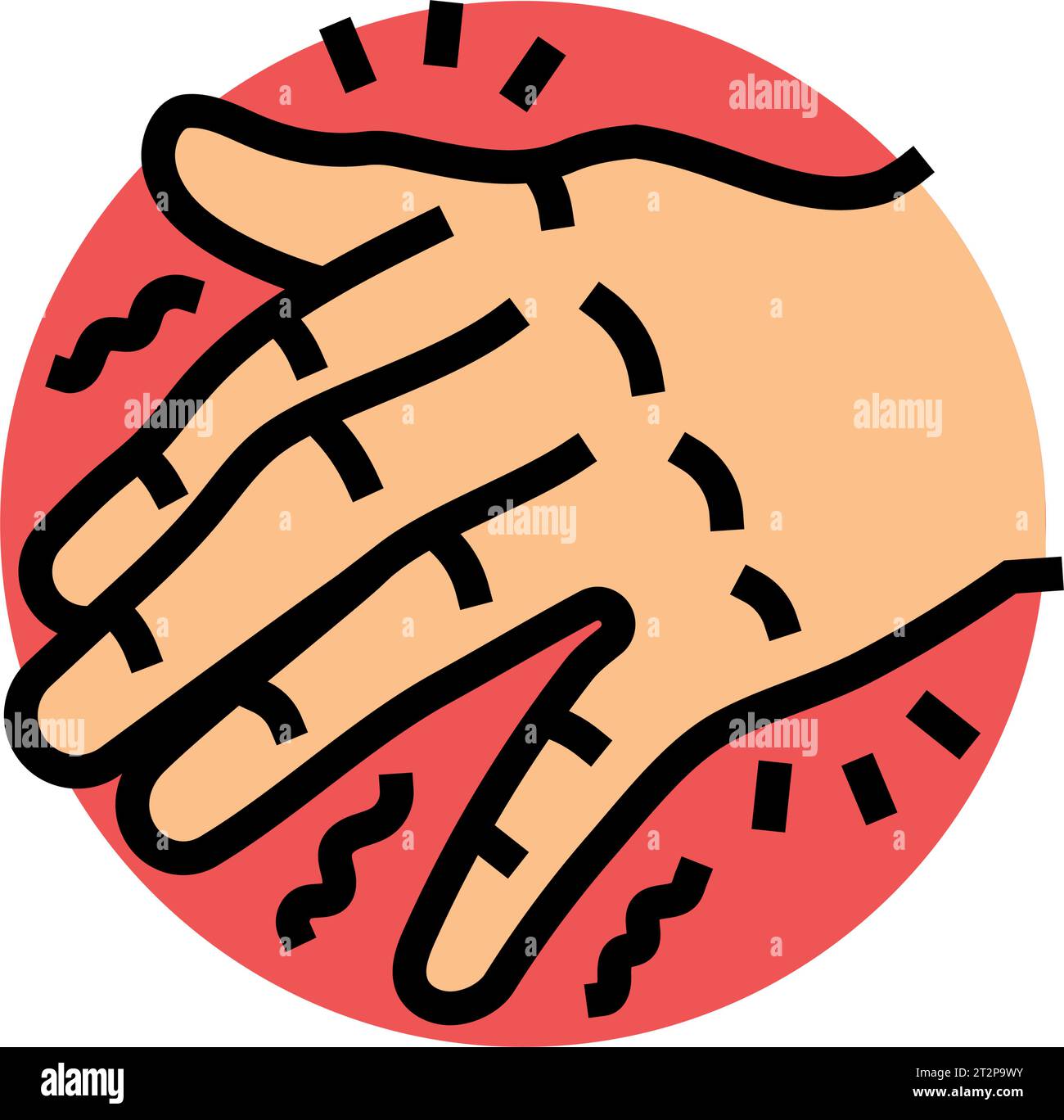 hand tremors disease symptom color icon vector illustration Stock ...