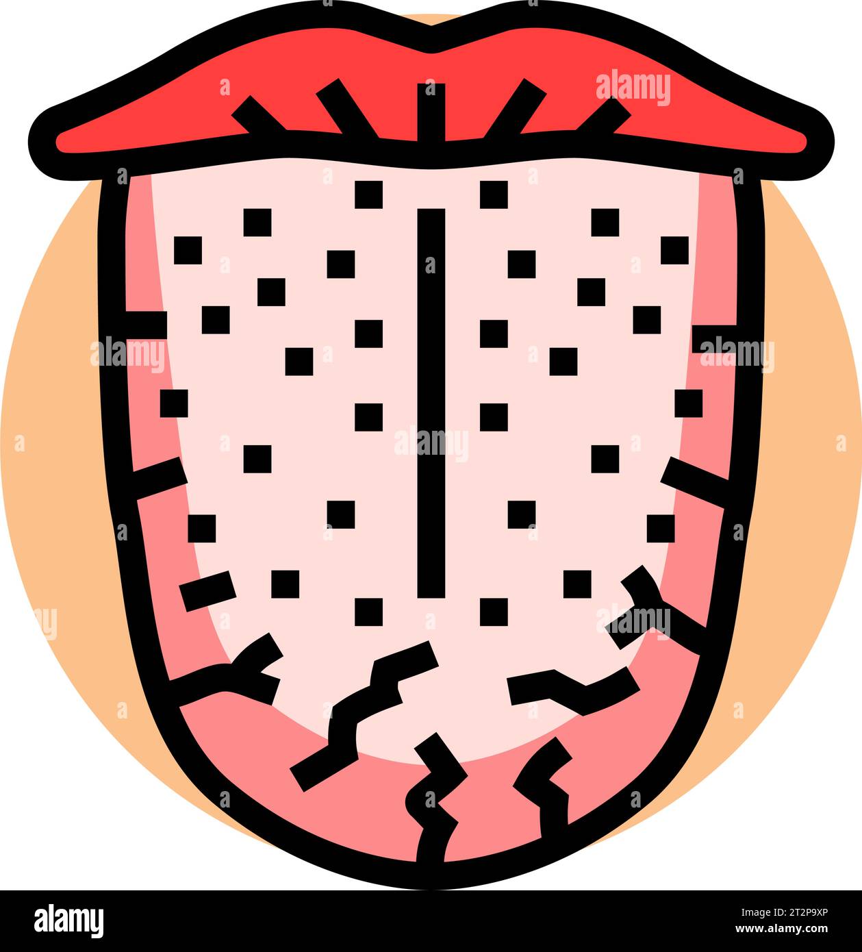 dry mouth throat disease symptom color icon vector illustration Stock ...