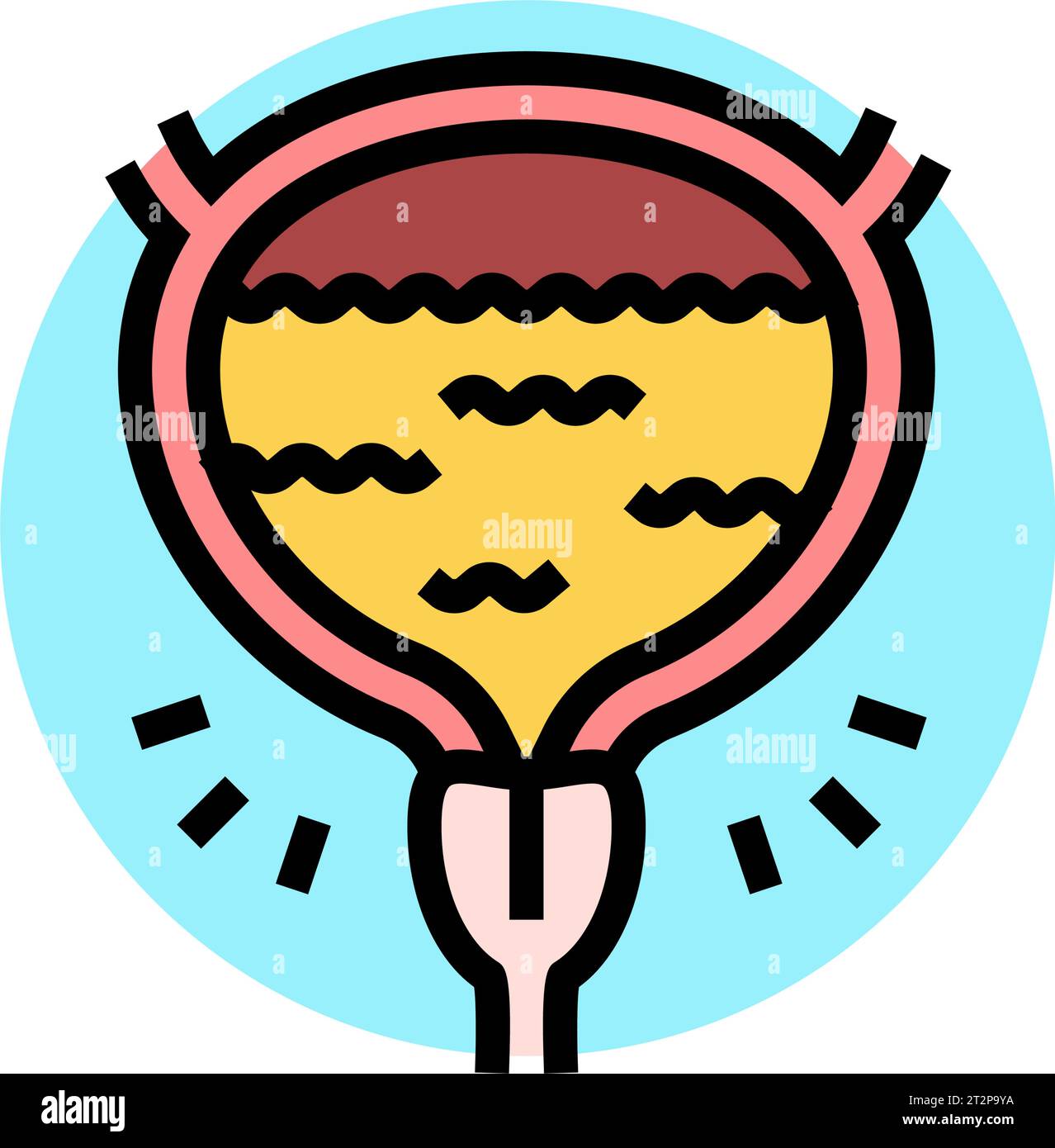 inability control bladder disease symptom color icon vector ...