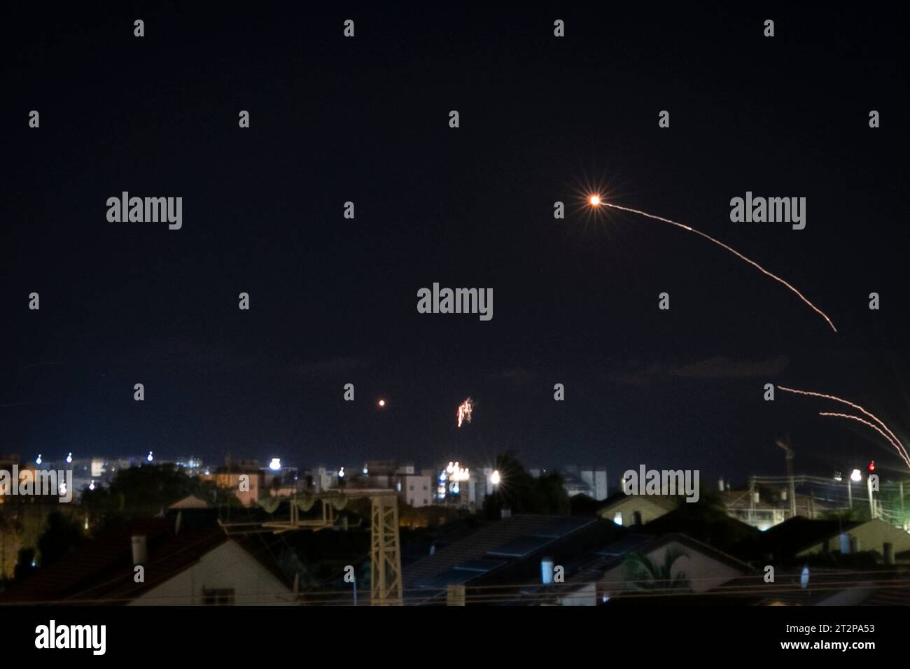 Netivot, Israel. 20th Oct, 2023. Israel's Iron Dome anti-missile system ...
