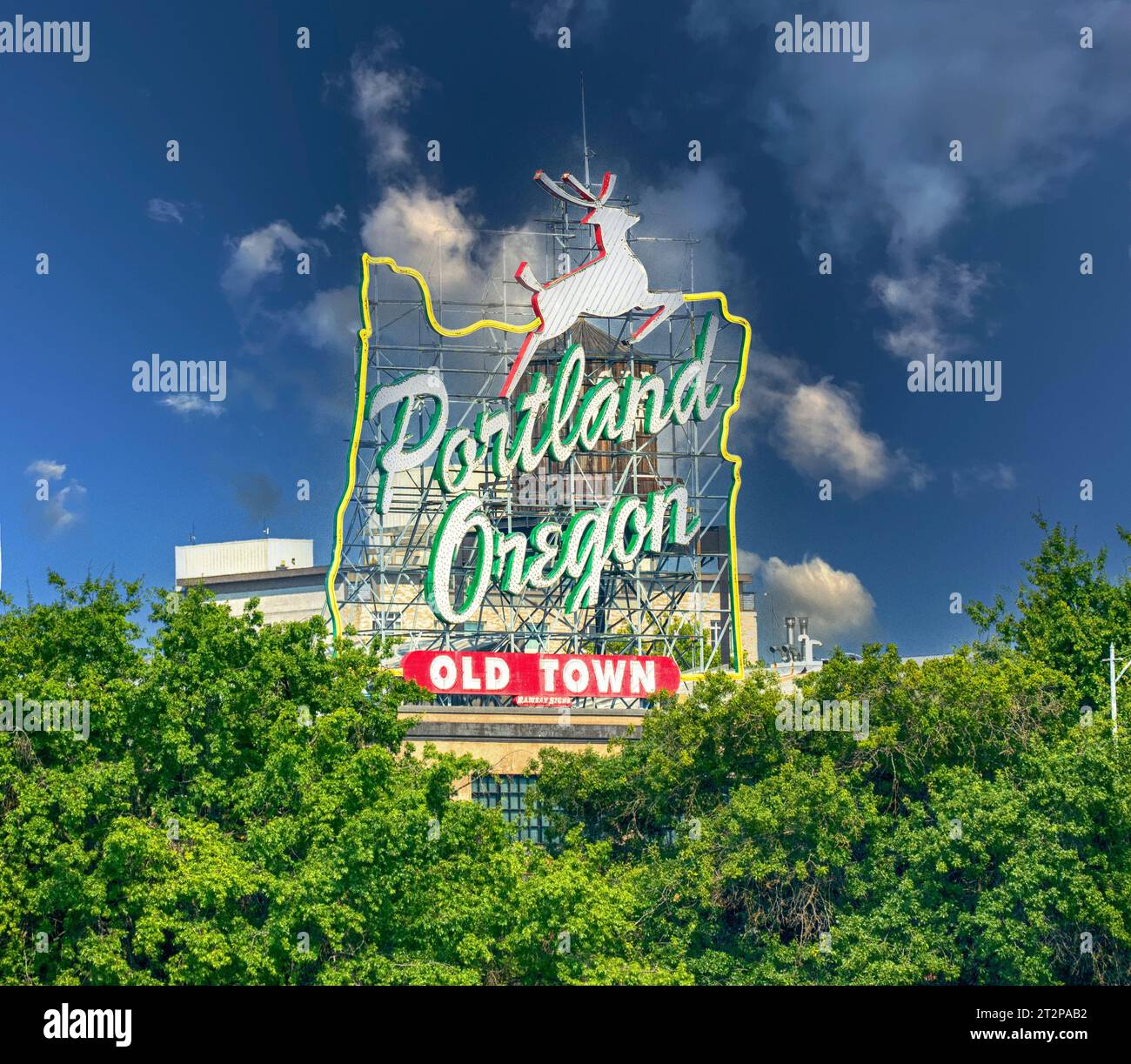 White stag sign hi-res stock photography and images - Alamy