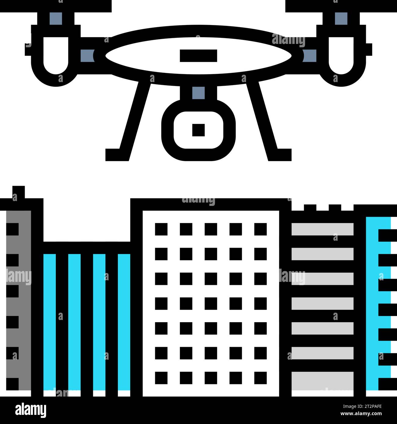 drone mapping color icon vector illustration Stock Vector Image & Art ...