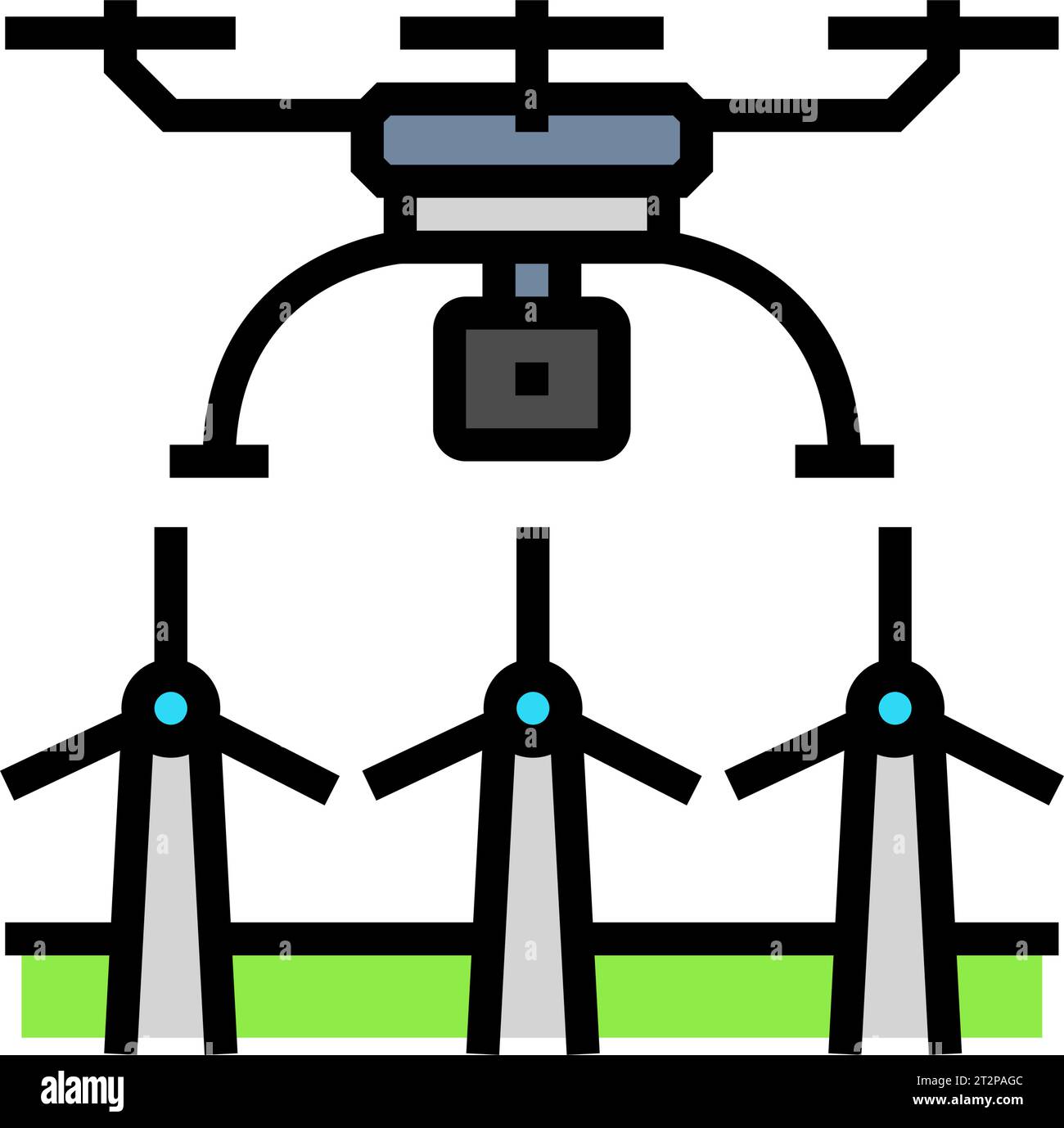 precision agriculture color icon vector illustration Stock Vector Image ...