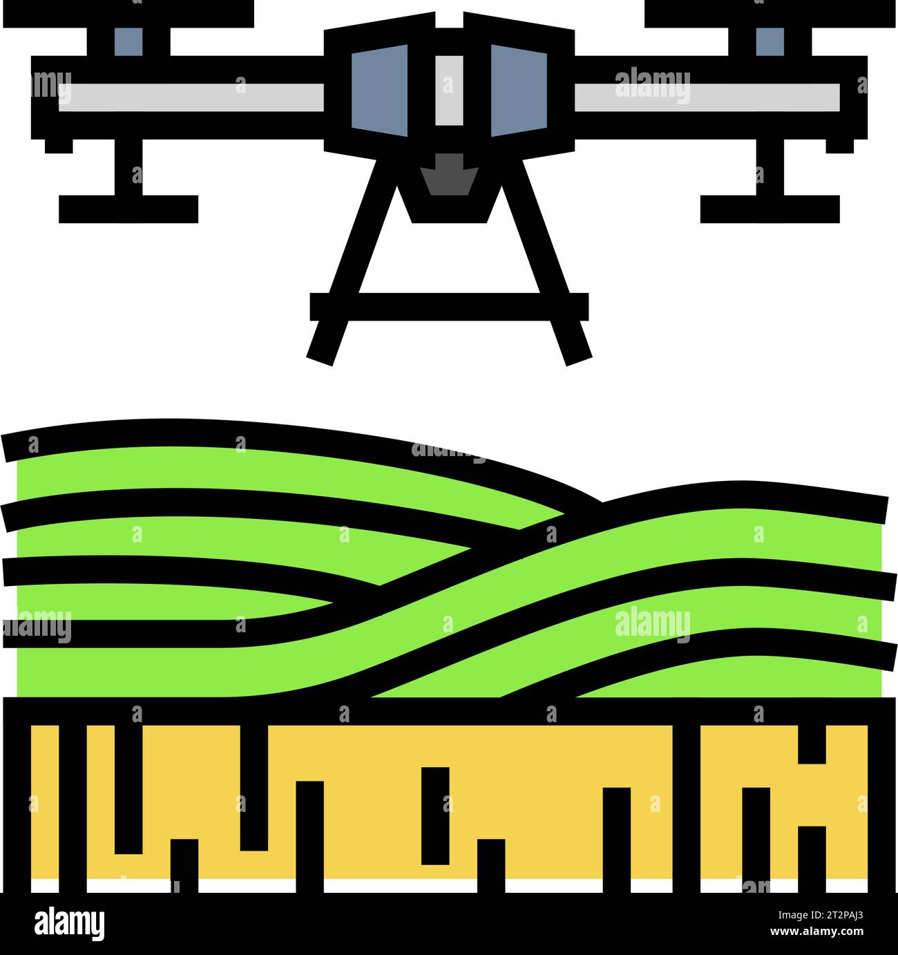 agricultural drone color icon vector illustration Stock Vector Image ...