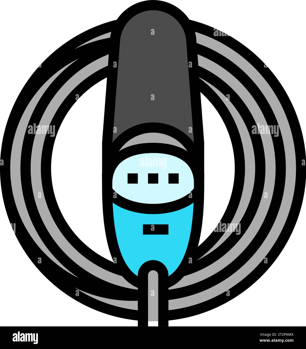 charging cable organizer electric color icon vector illustration Stock ...