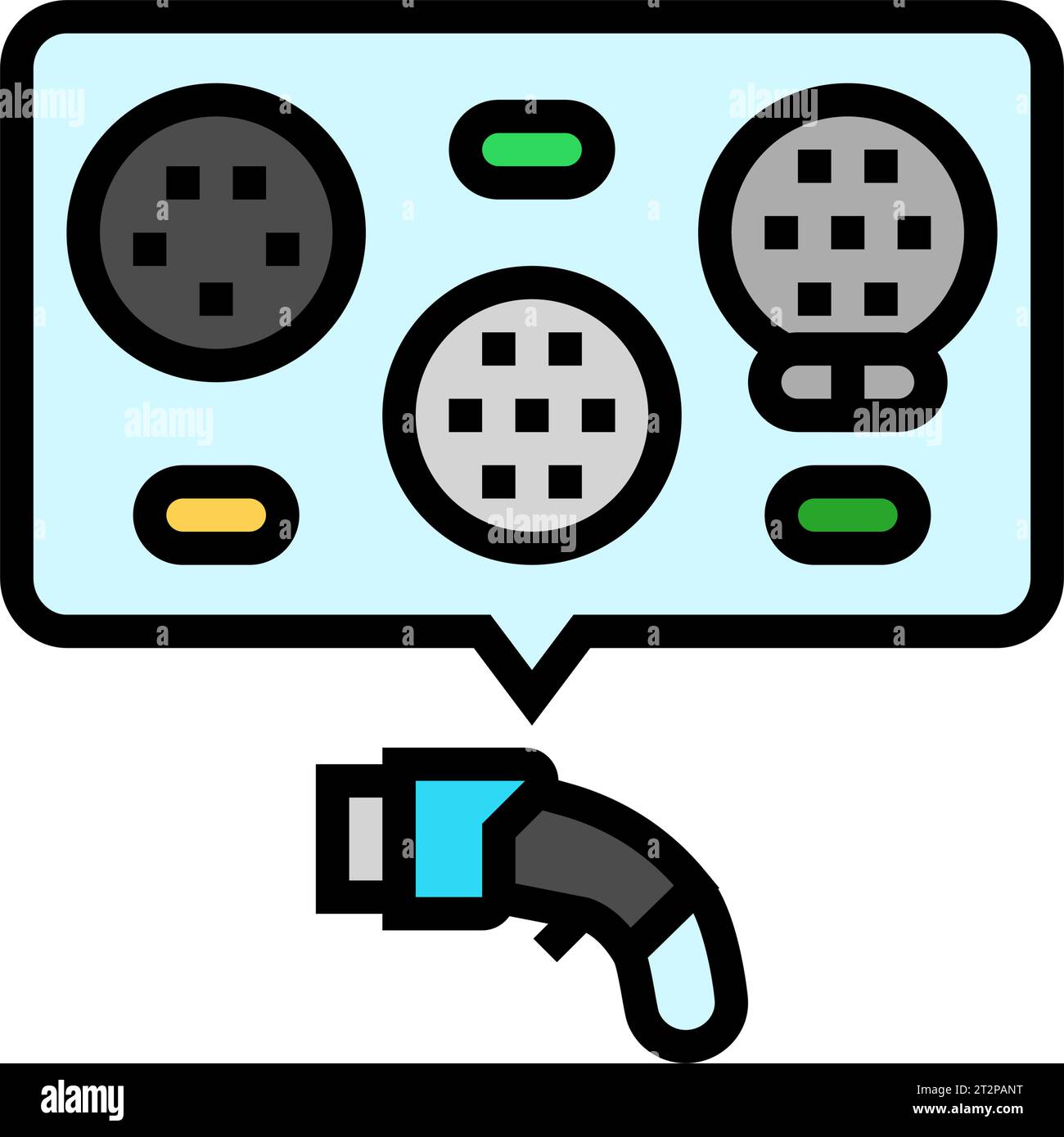 ev charger types electric color icon vector illustration Stock Vector ...