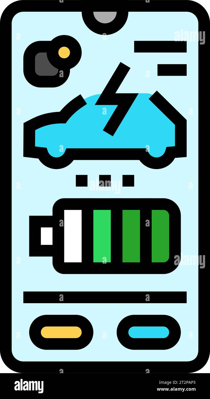 charging app electric color icon vector illustration Stock Vector Image ...