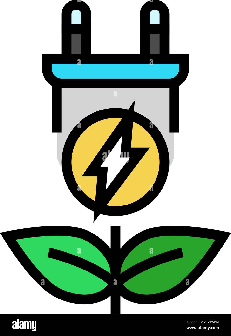 clean energy electric color icon vector illustration Stock Vector Image ...