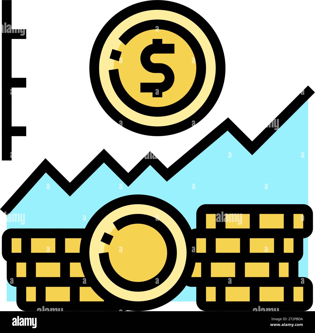 wealth growth financial advisor color icon vector illustration Stock ...