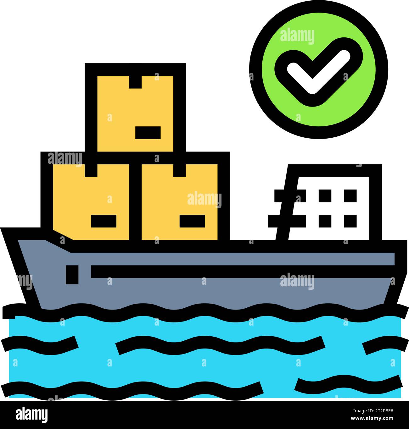 freight transportation logistic manager color icon vector illustration ...