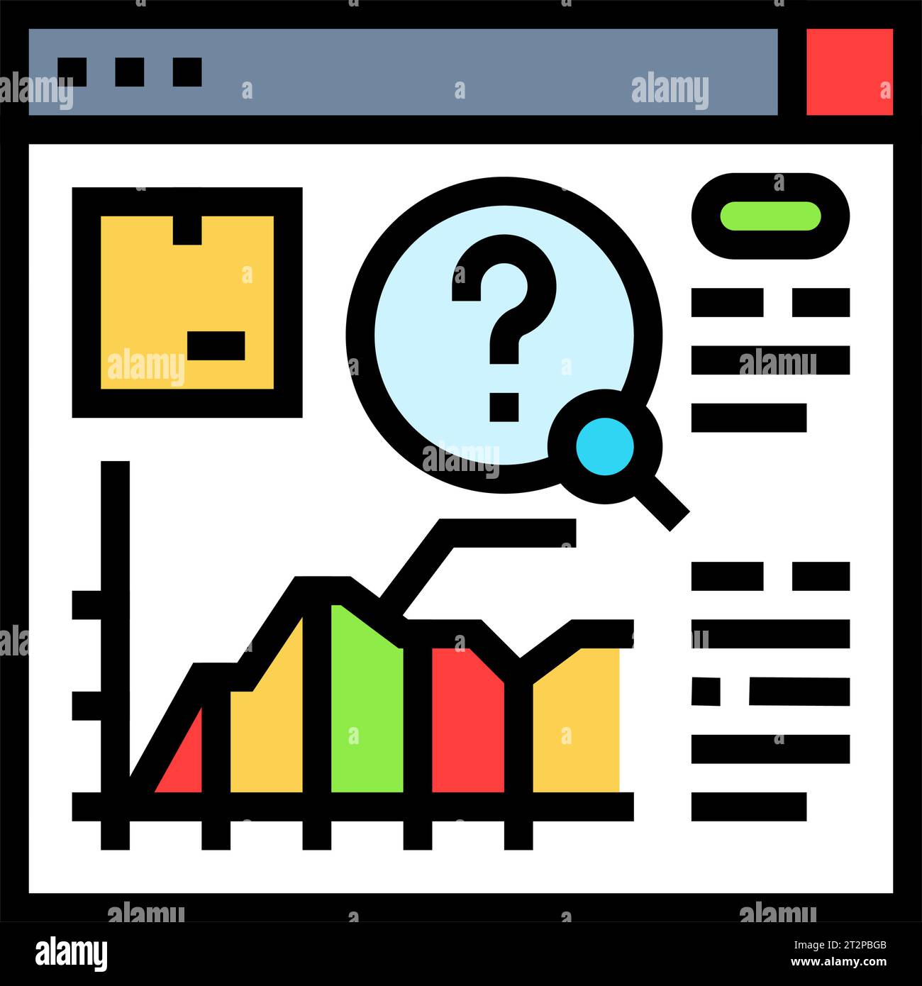 demand forecasting logistic manager color icon vector illustration ...