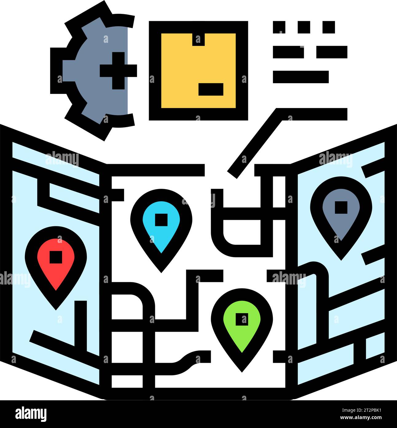 shipping coordination logistic manager color icon vector illustration ...