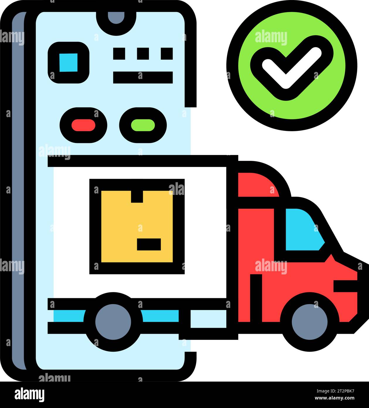 carrier selection logistic manager color icon vector illustration Stock ...
