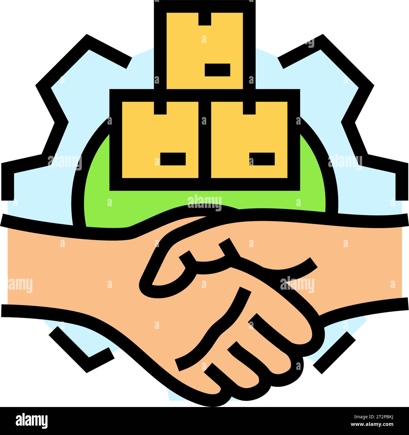 vendor relations logistic manager color icon vector illustration Stock ...