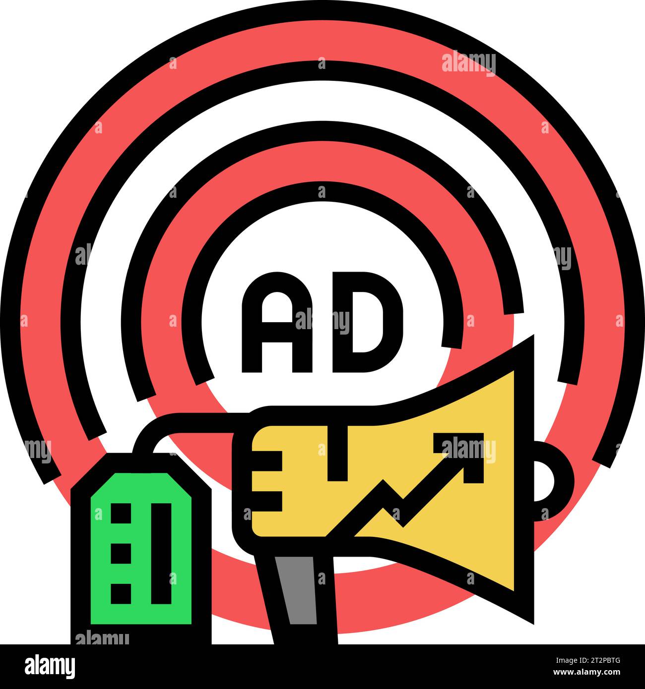 targeted ads social media color icon vector illustration Stock Vector ...