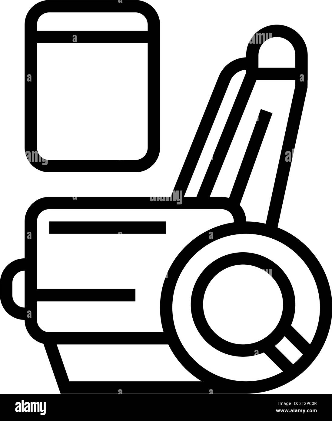 cabin interior check aircraft line icon vector illustration Stock ...