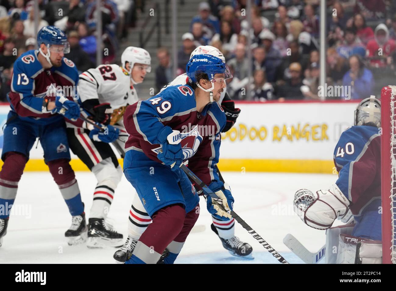 Colorado Avalanche defenseman Samuel Girard (49) in the second period ...