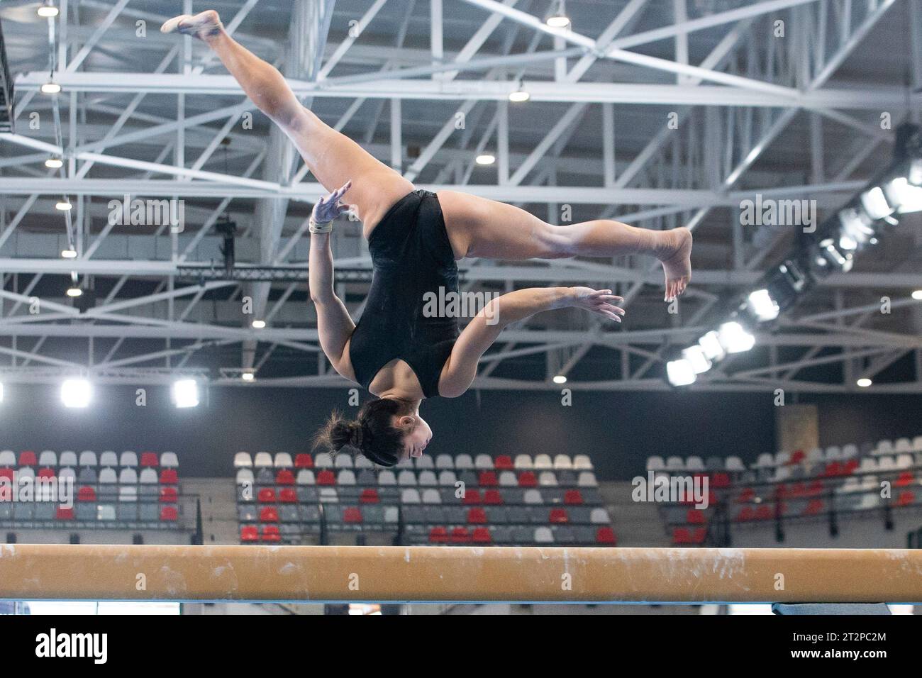 October 19, 2023: Kayla Dicello of United States performs on the beam ...