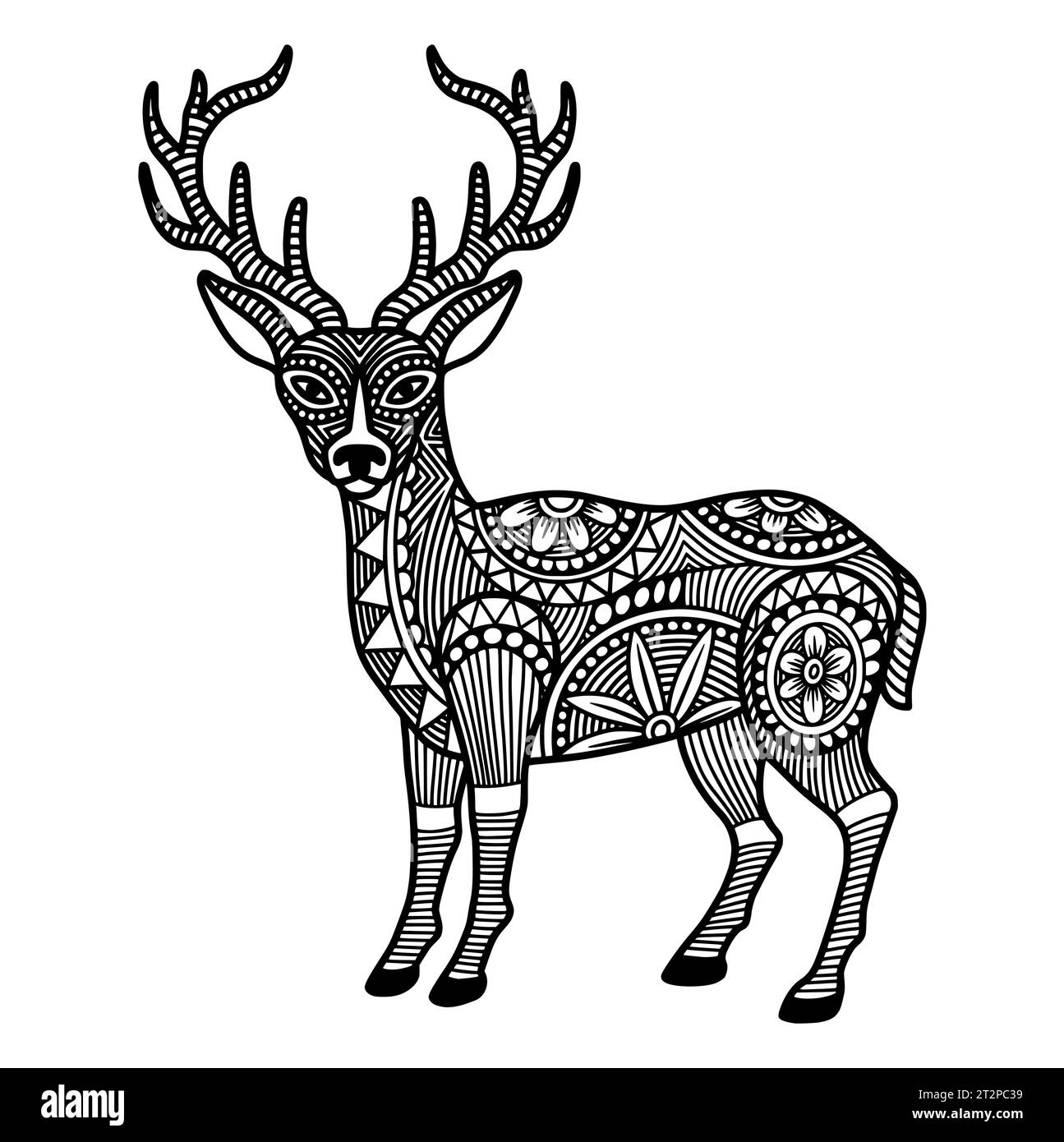 Balinese animal floral ornament decoration illustration Stock Vector ...