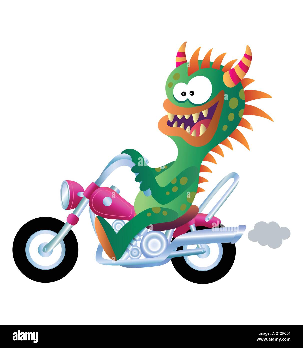 colorful cartoon monster character for game or mascot illustration ...