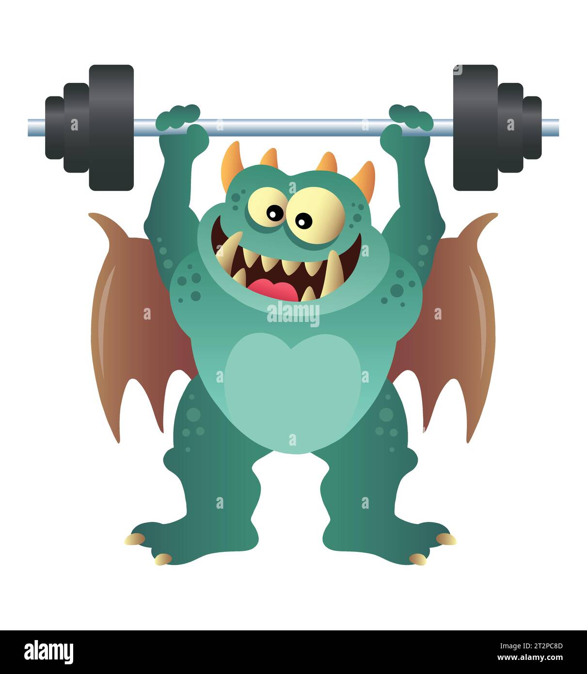 colorful cartoon monster character for game or mascot illustration ...