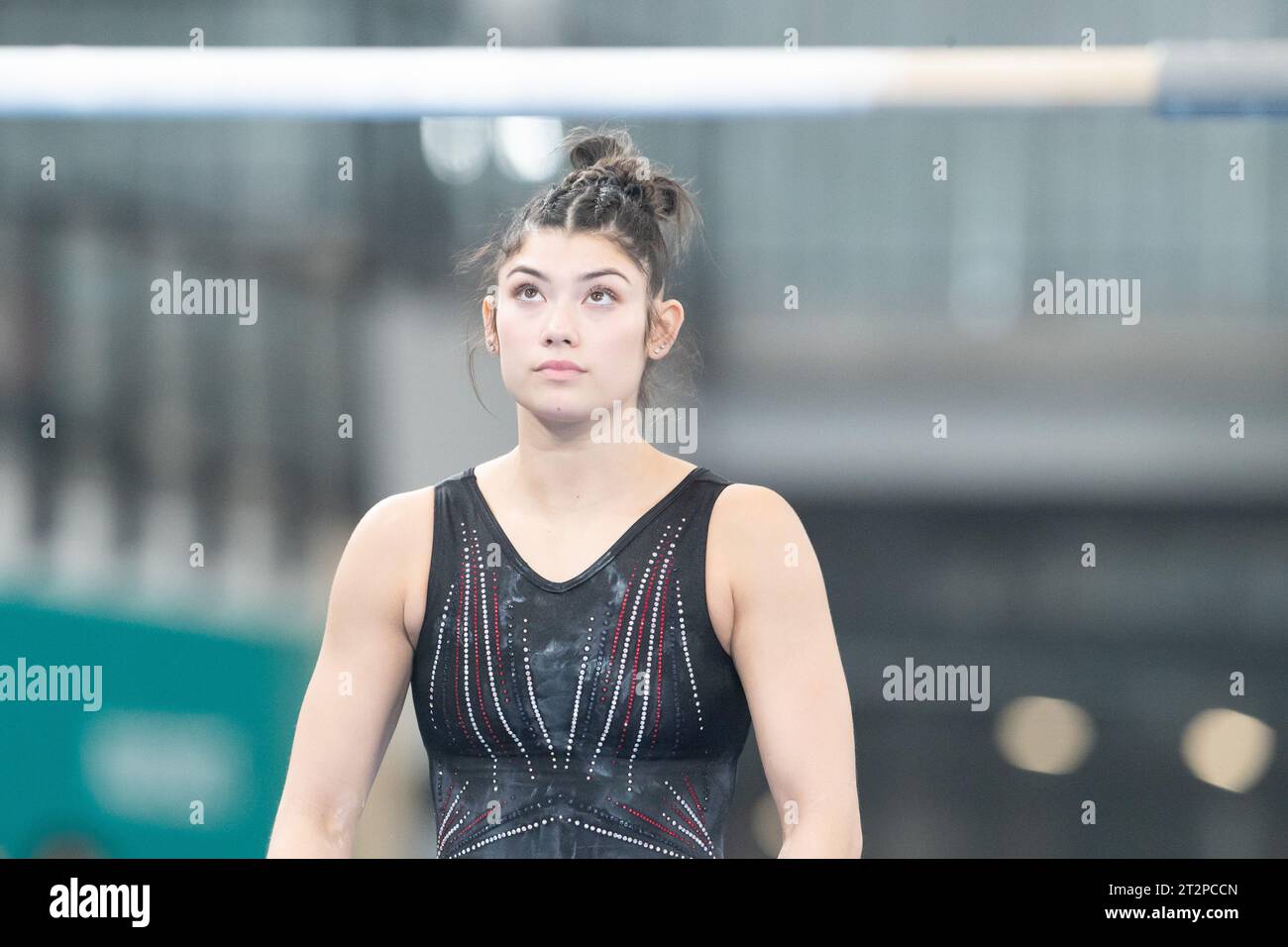 Santiago, Chile. 19th Oct, 2023. Kayla Dicello of United States gets ...