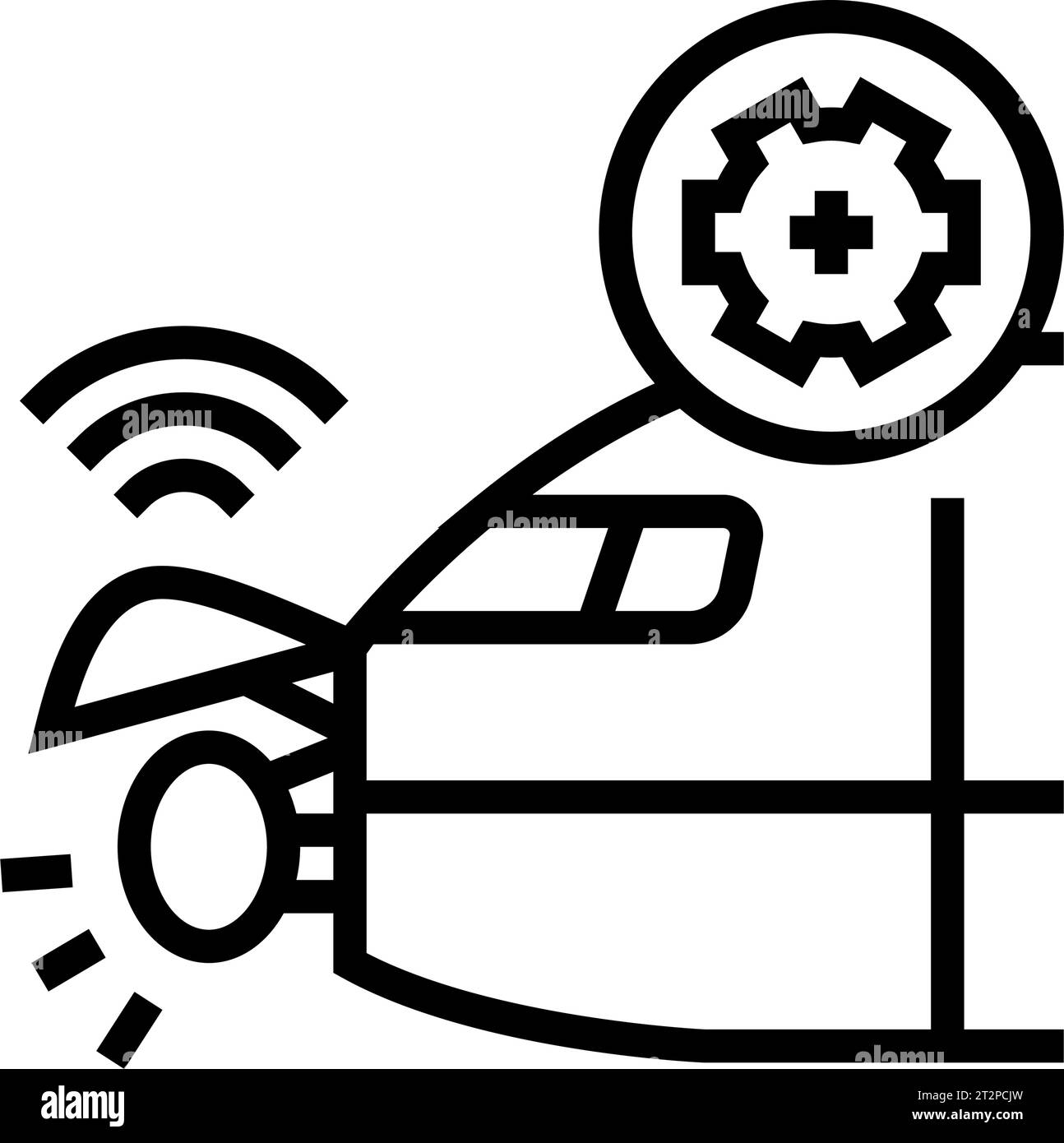 radar calibration aircraft line icon vector illustration Stock Vector ...