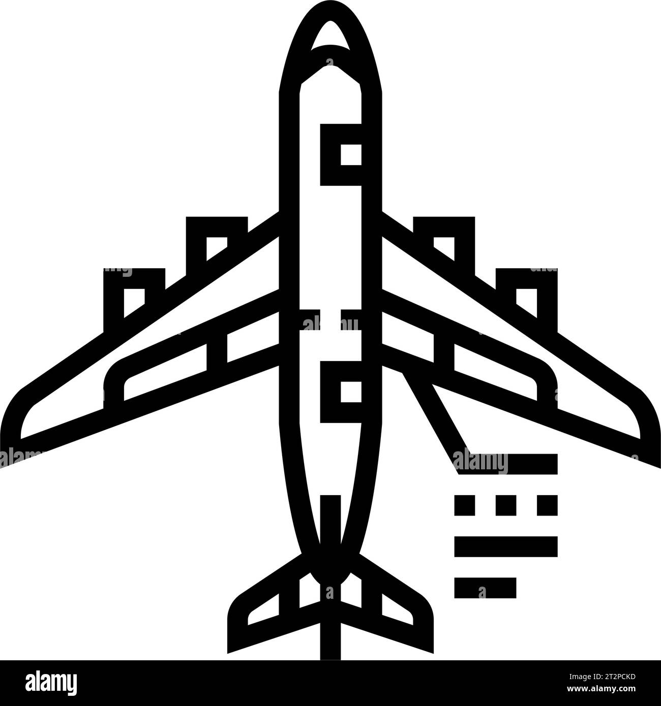 hydraulic systems aircraft line icon vector illustration Stock Vector ...