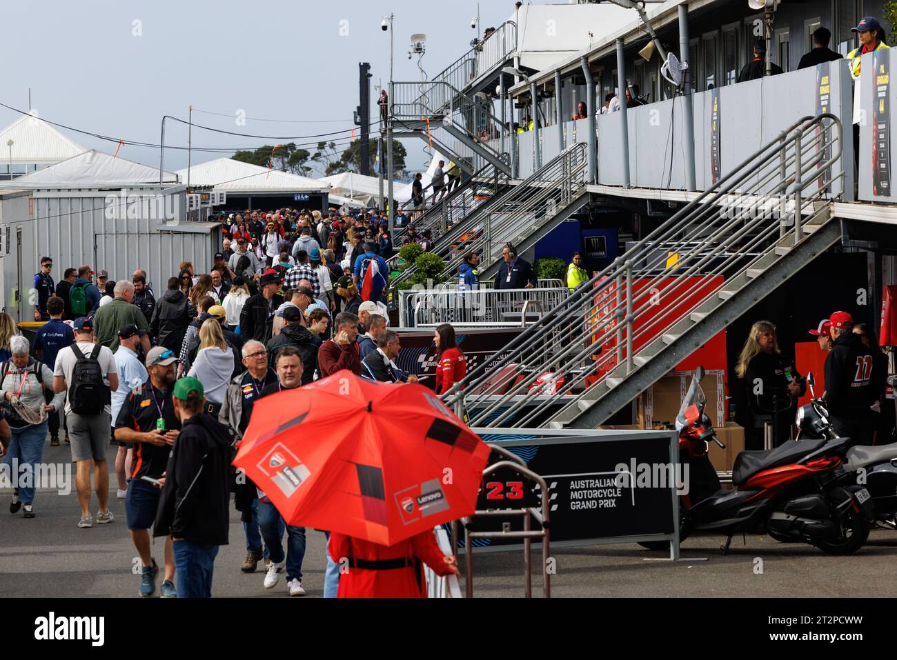 Phillip Island Grand Prix Circuit, 21 October 2023: The Paddock during ...