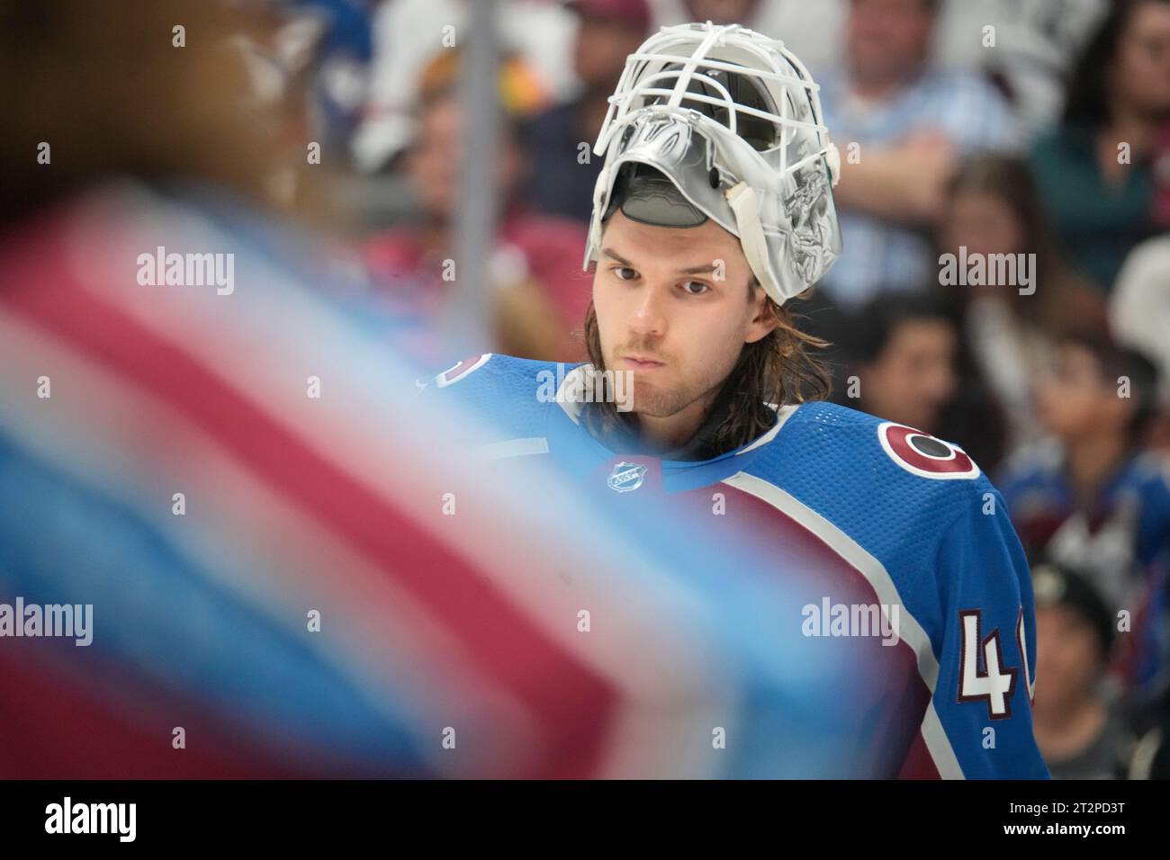 Colorado Avalanche goaltender Alexandar Georgiev (40) in the second ...