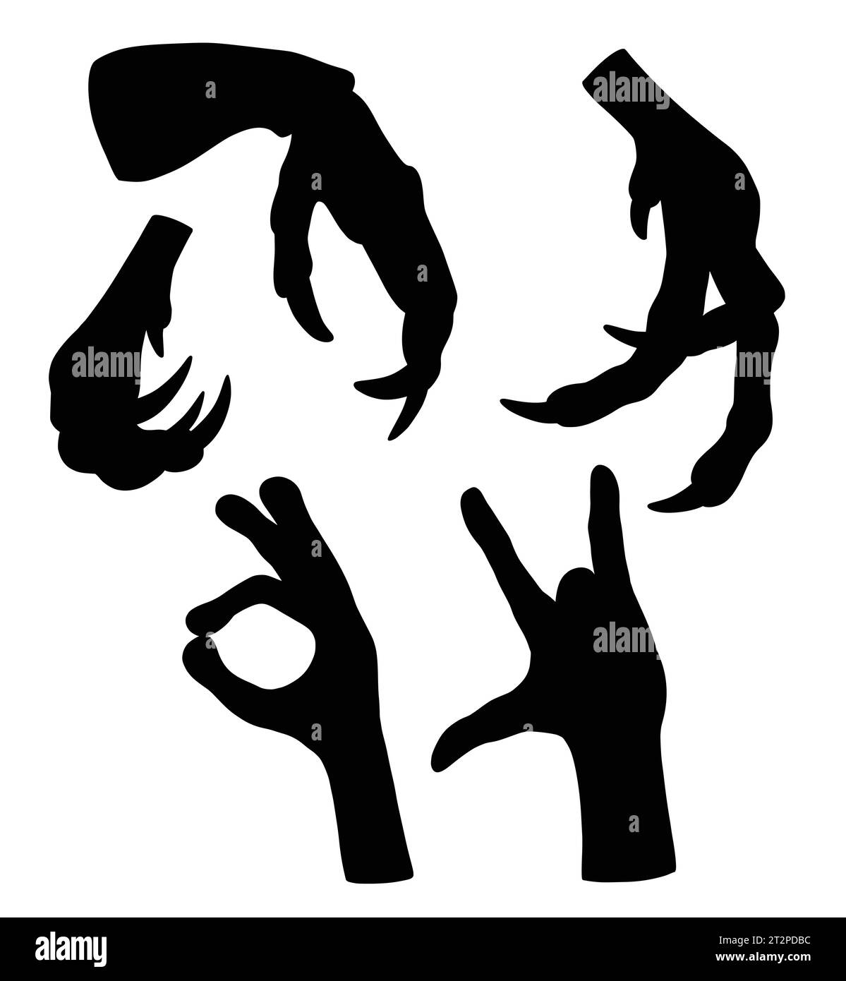 monster and alien hand sign gesture and symbol fingers gesture ...