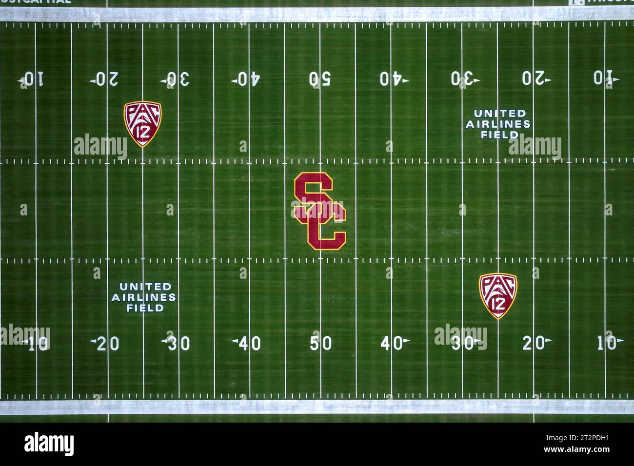 A general overall aerial view of the Southern California Trojans SC ...
