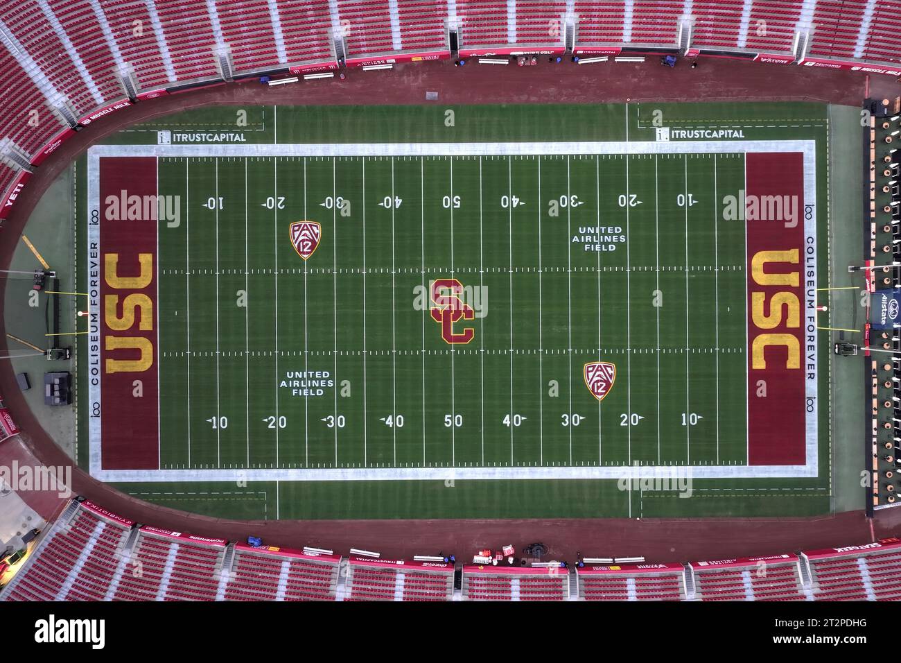 A general overall aerial view of the Southern California Trojans SC ...